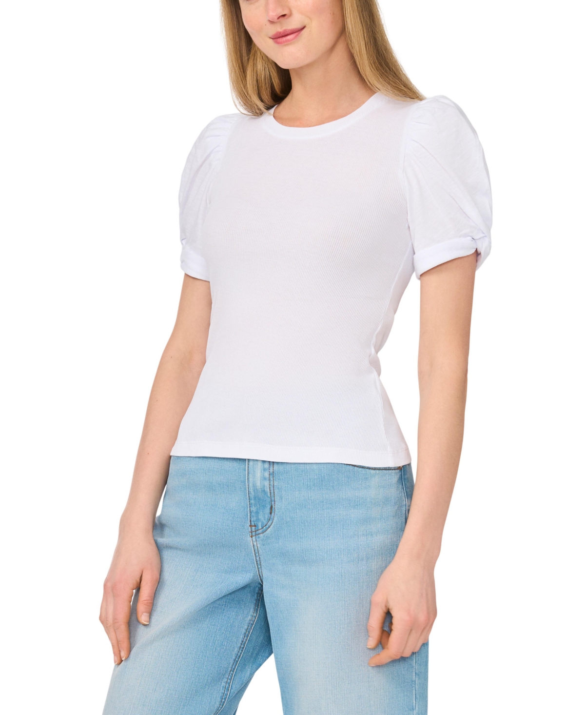 Click here for 1.state Womens Puff Sleeve Short Sleeve Knit T-shi... prices