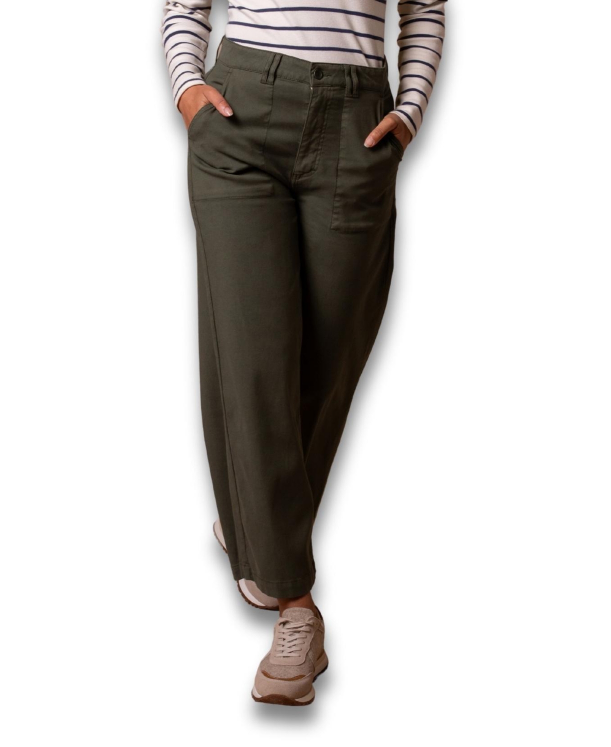 Click here for Celtic & Co. Womens Wide Leg Pleat Front Pant - Kh... prices