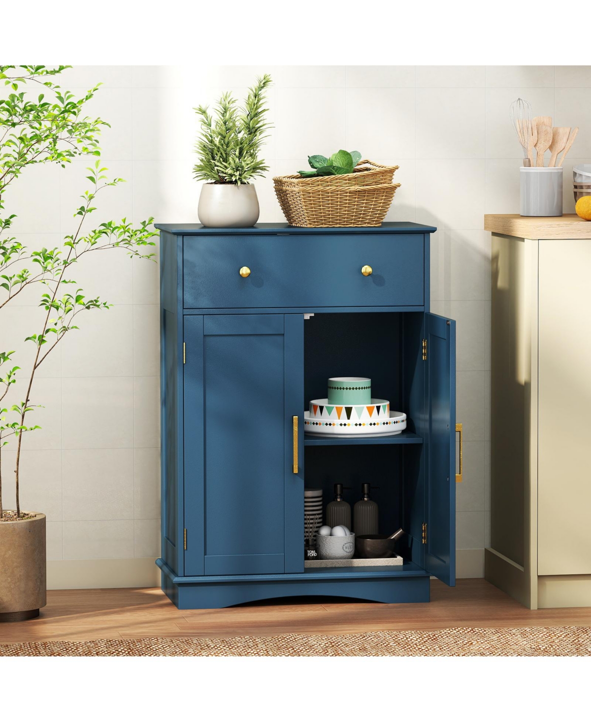Click here for sumyeg Floor Storage Cabinet with Doors and Drawer... prices