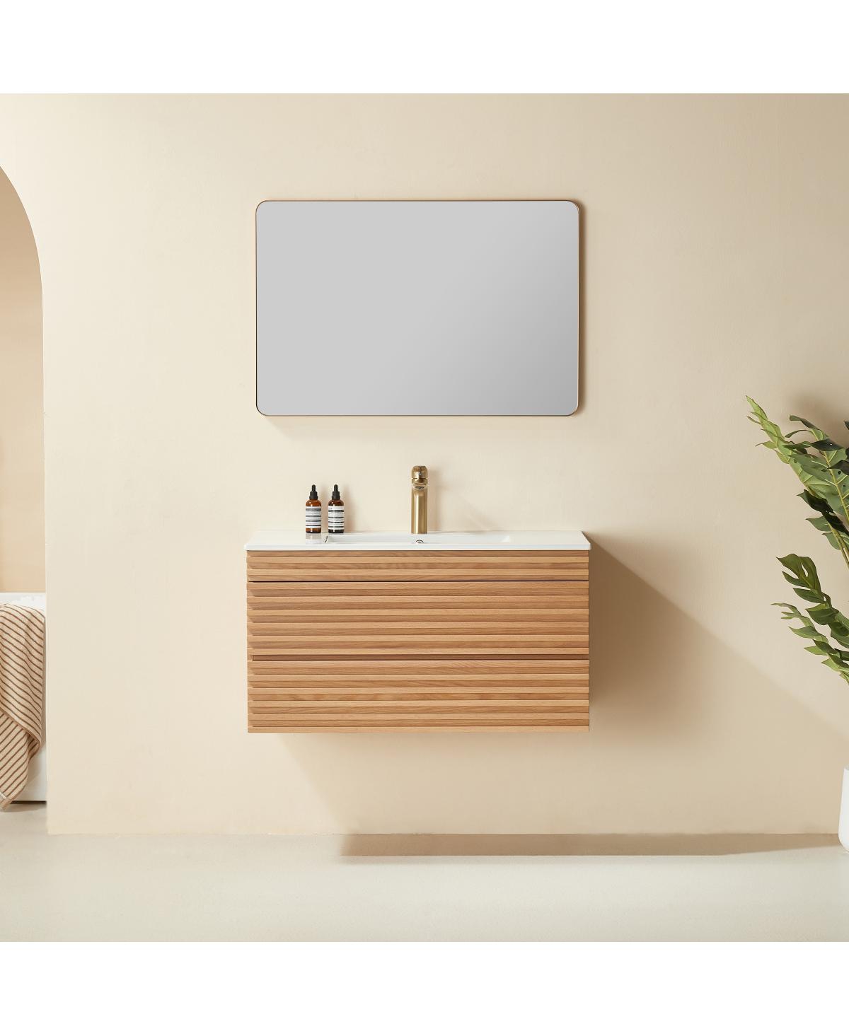 Click here for Sillysis Wall Mounted Floating Bathroom Vanity wit... prices