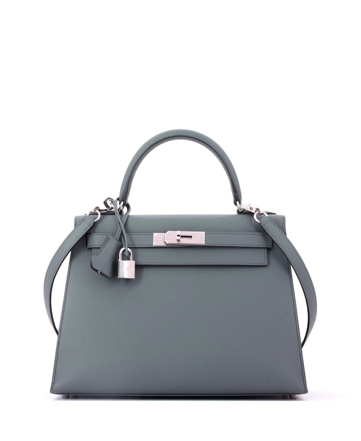 Click here for Pre-Owned HERMES Kelly 28 Handbag Green Epsom with... prices