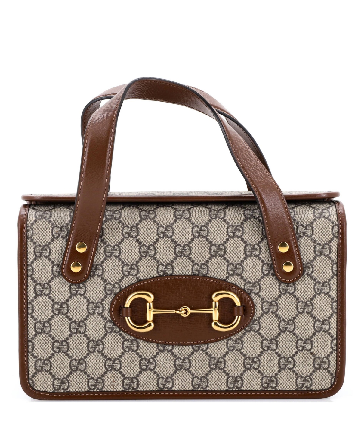 Click here for Pre-Owned Gucci Small Horsebit 1955 Boston Bag Gg... prices