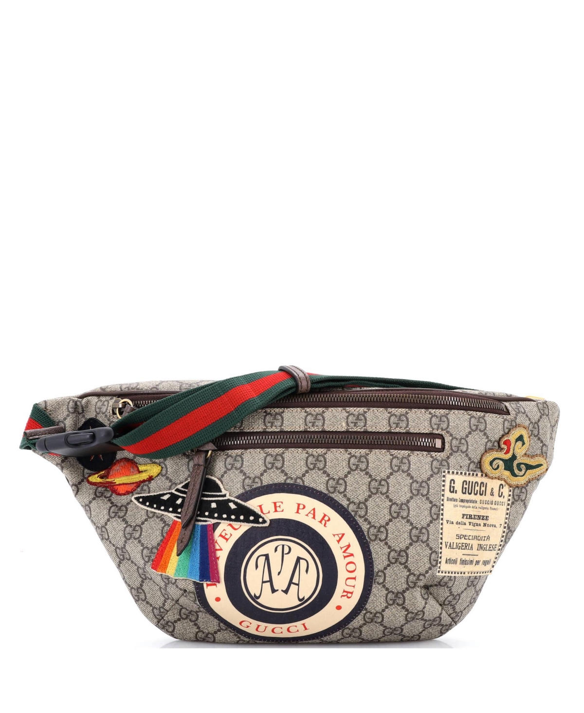 Click here for Pre-Owned Gucci Courrier Zip Belt Bag Gg Coated Ca... prices