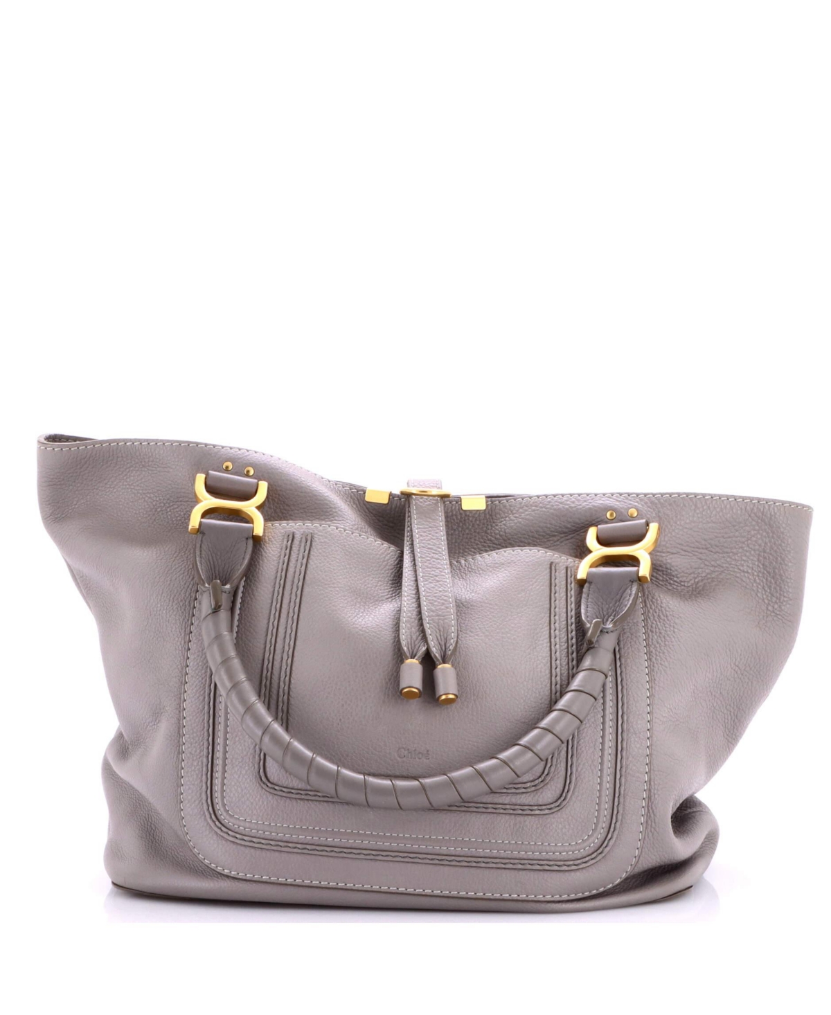 Click here for Pre-Owned Chloe Large Marcie Tote Leather - Grey prices