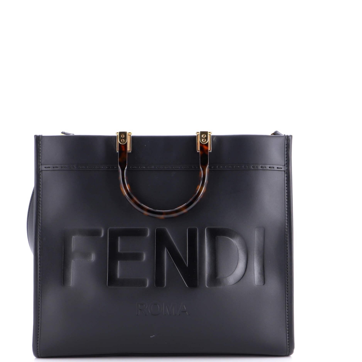 Click here for Pre-Owned Fendi Medium Sunshine Shopper Tote Leath... prices