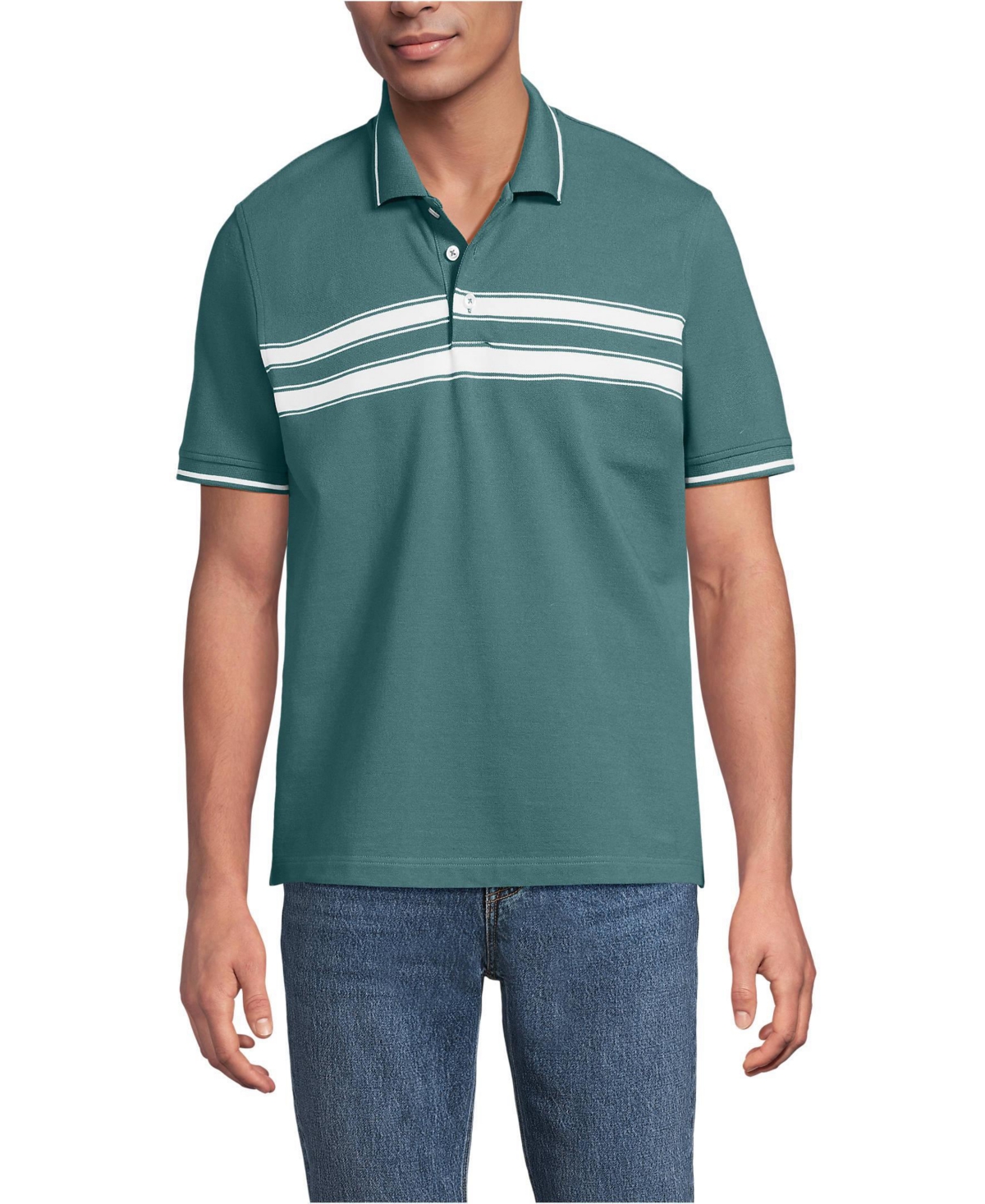 Click here for Lands End Mens Short Sleeve Performance Mesh Pique... prices