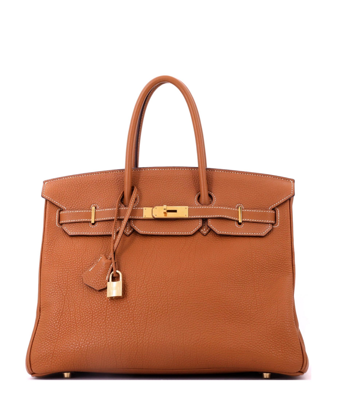 Click here for Pre-Owned HERMES Birkin 35 Handbag Brown Fjord wit... prices