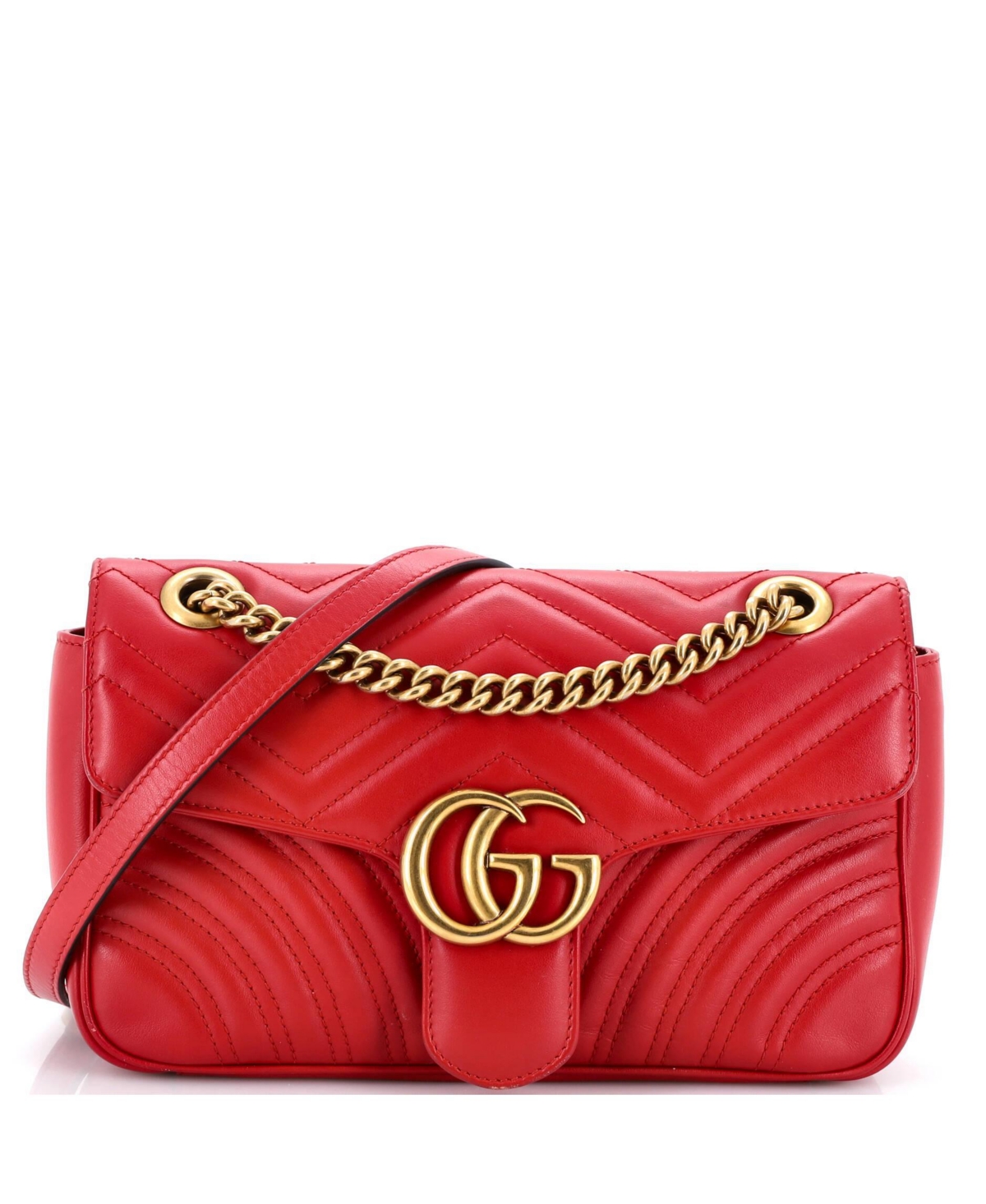 Click here for Pre-Owned Gucci Medium Gg Marmont Flap Bag Matelas... prices