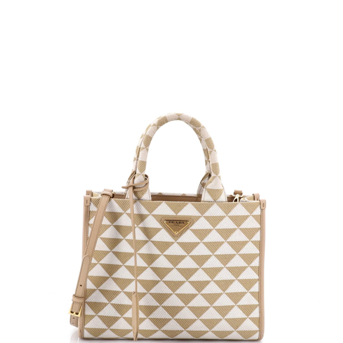 Click here for Pre-Owned Prada Small Symbole Shopper Tote Jacquar... prices