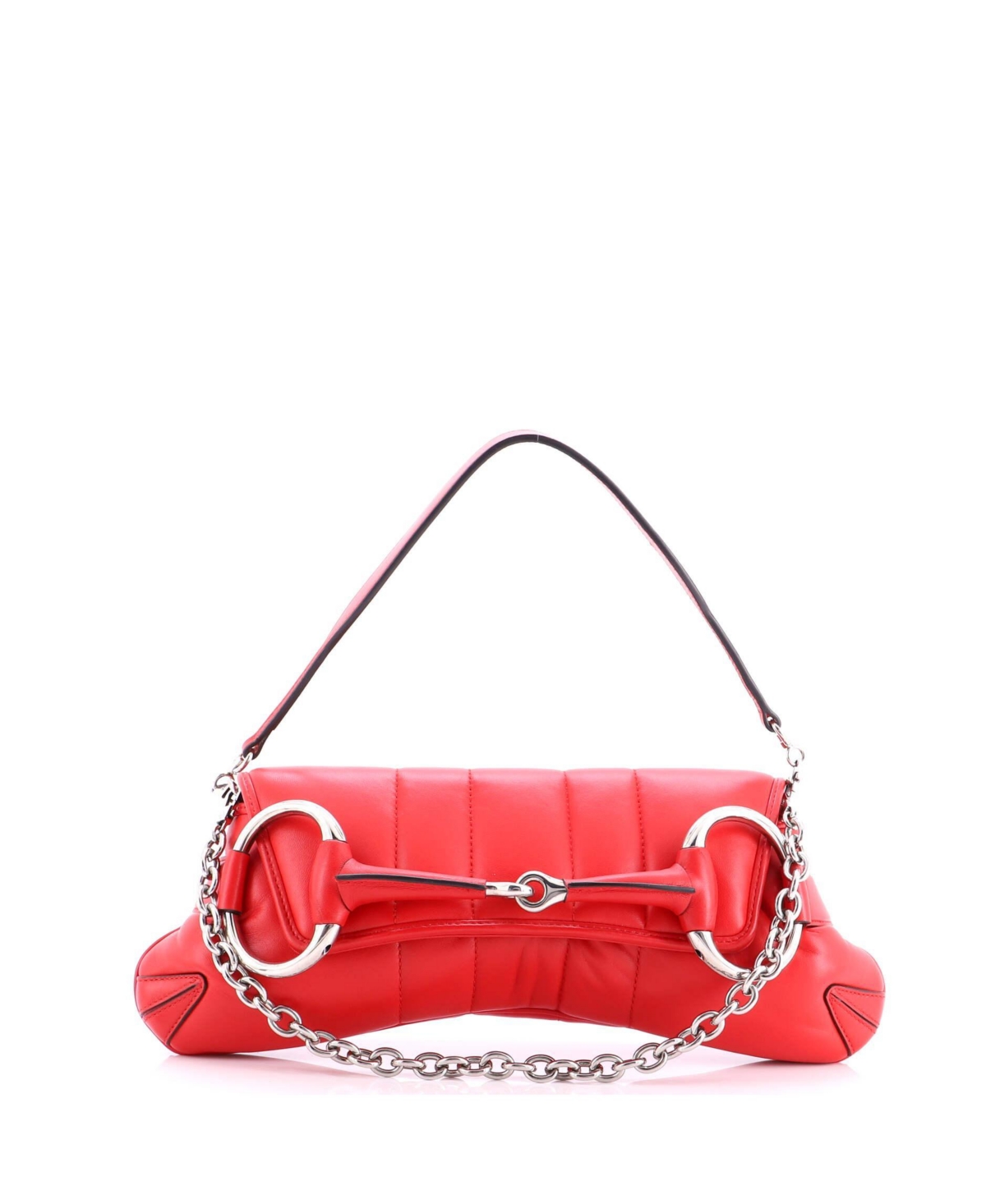 Click here for Pre-Owned Gucci Large Horsebit Chain Shoulder Bag... prices