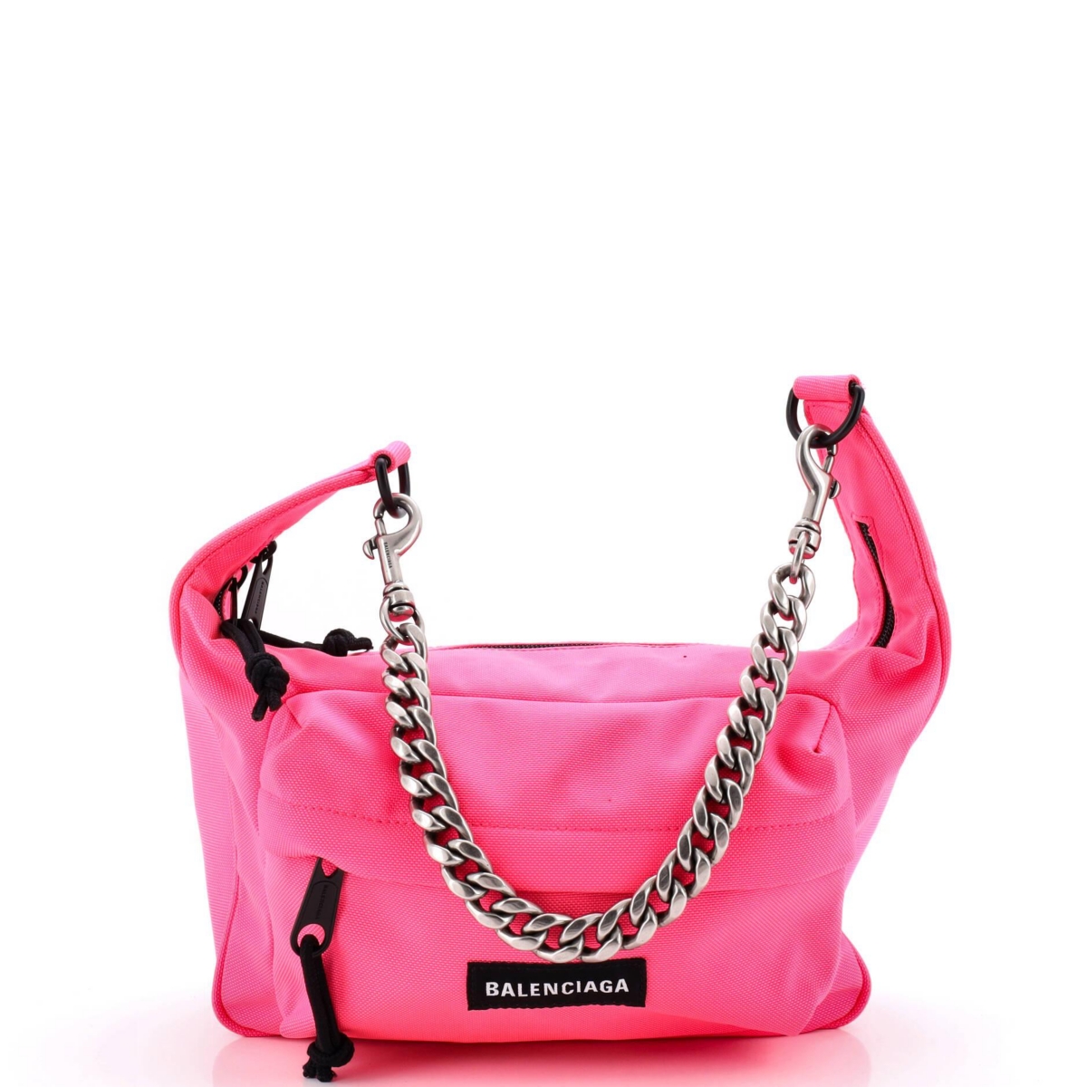 Click here for Pre-Owned Balenciaga Raver Chain Shoulder Bag Canv... prices