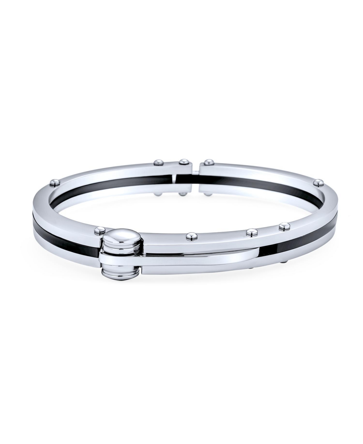 Click here for Bling Jewelry Biker Handcuff Bracelet Bangle Inlay... prices