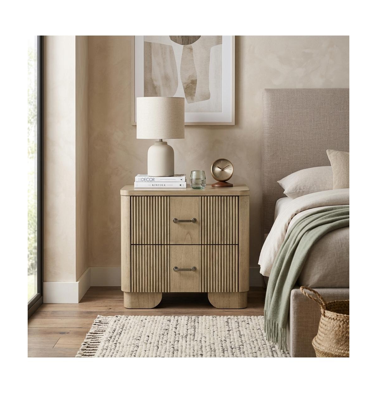 Click here for Kings Brand Furniture Sierra White Oak Modern Flut... prices