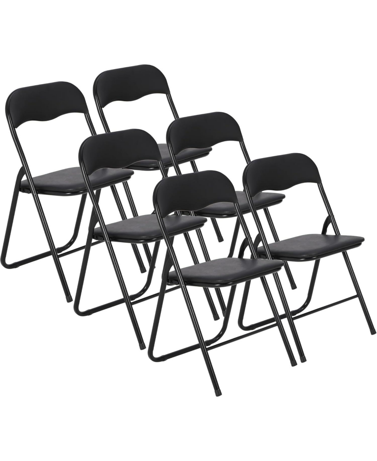 Click here for gaomon Folding Chairs Set of 6 with Padded Seats B... prices