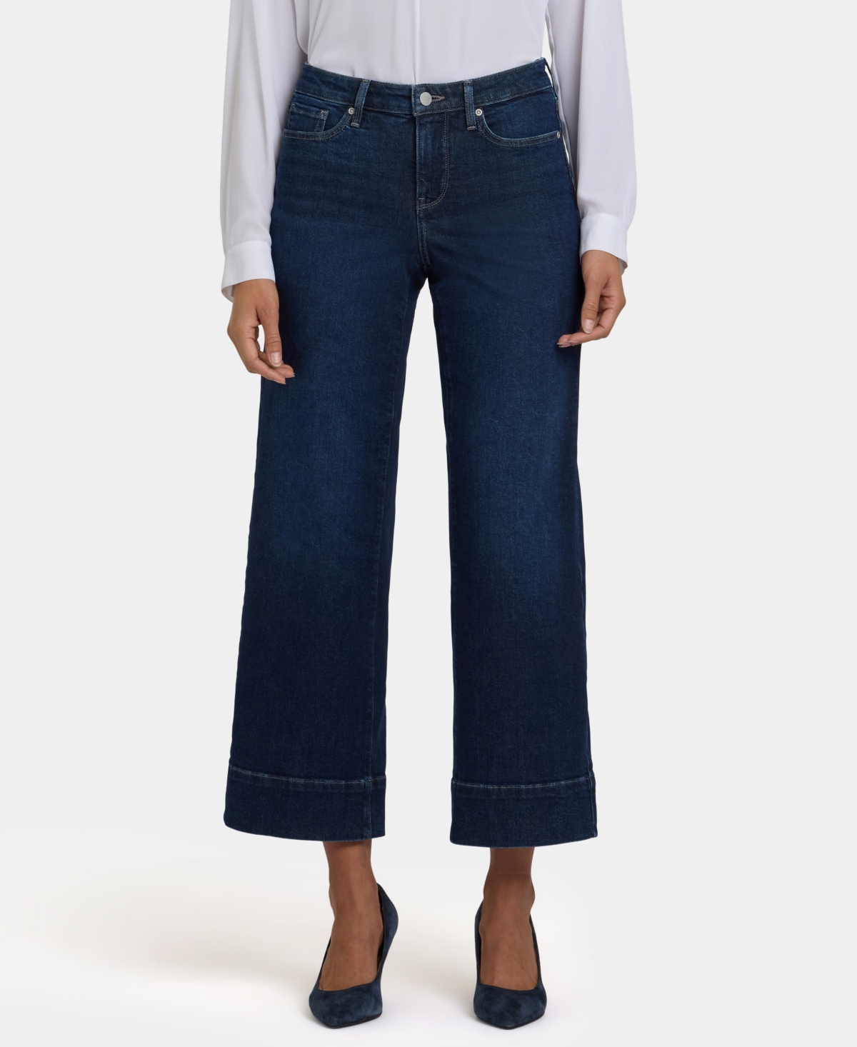 Click here for Nydj Womens Teresa Wide-Leg Ankle Jeans - Midnight... prices