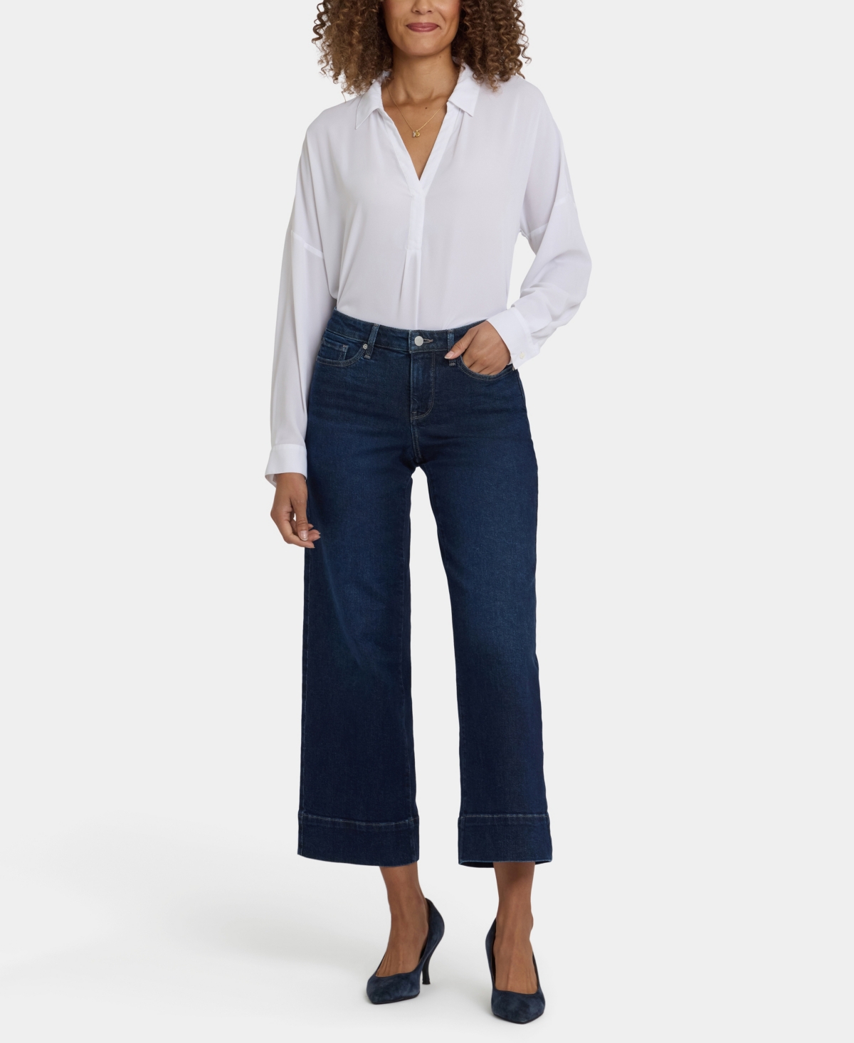 Click here for Nydj Womens Teresa Wide-Leg Ankle Jeans - Midnight... prices
