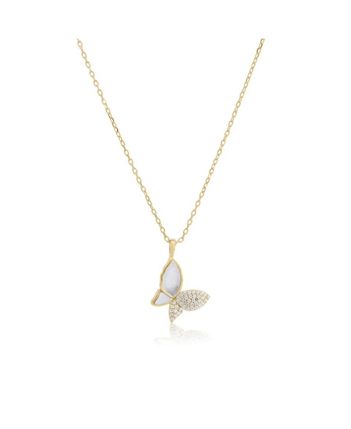 Click here for The Lovery Mother of Pearl Cz Butterfly Necklace 1... prices