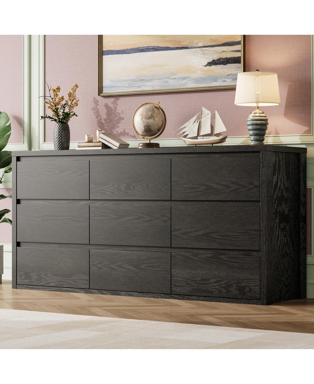 Click here for homfan 9 Drawer Dresser for Bedroom  Wide Wood Che... prices