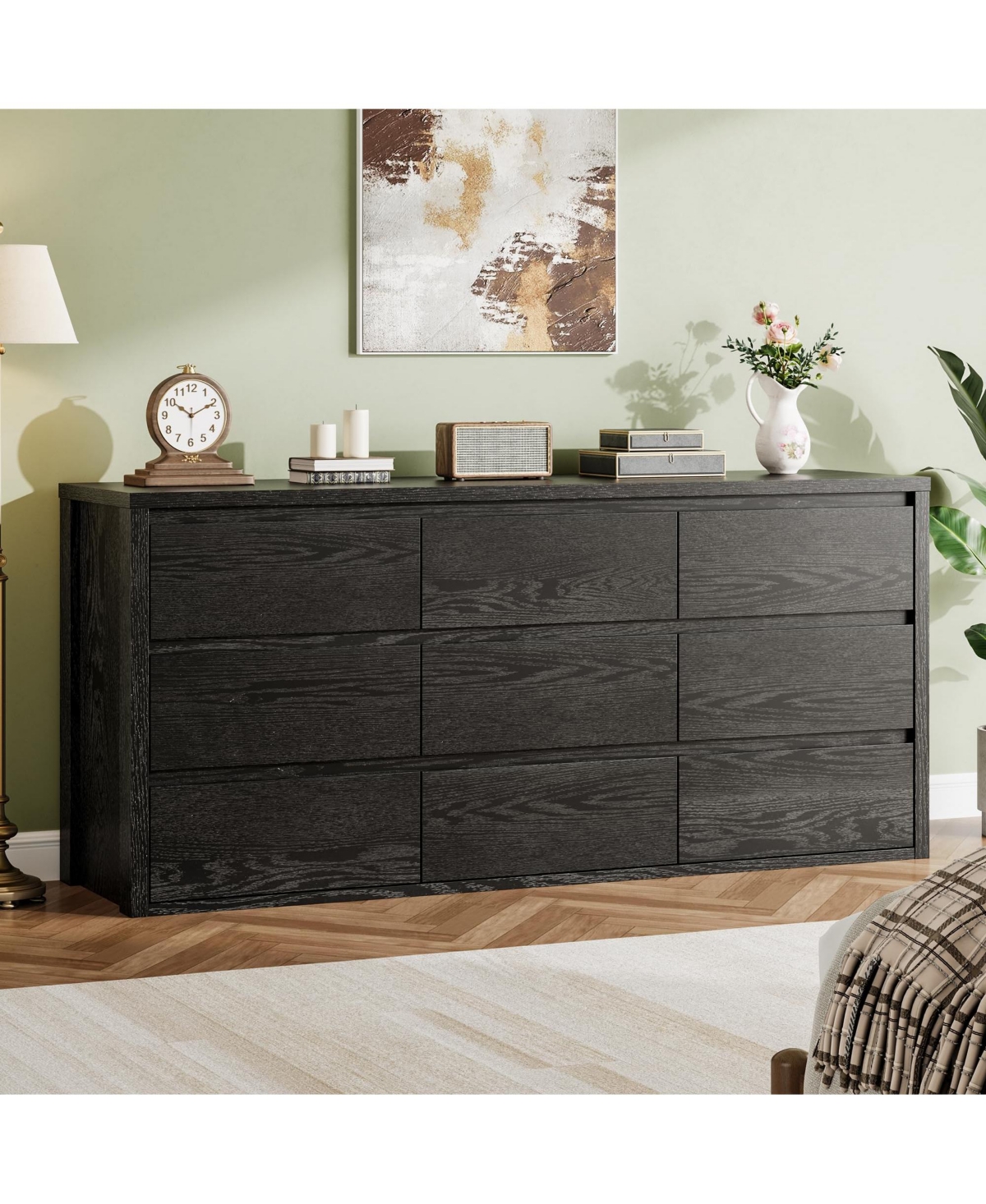 Click here for homfan 9 Drawer Dresser for Bedroom  Wide Wood Che... prices