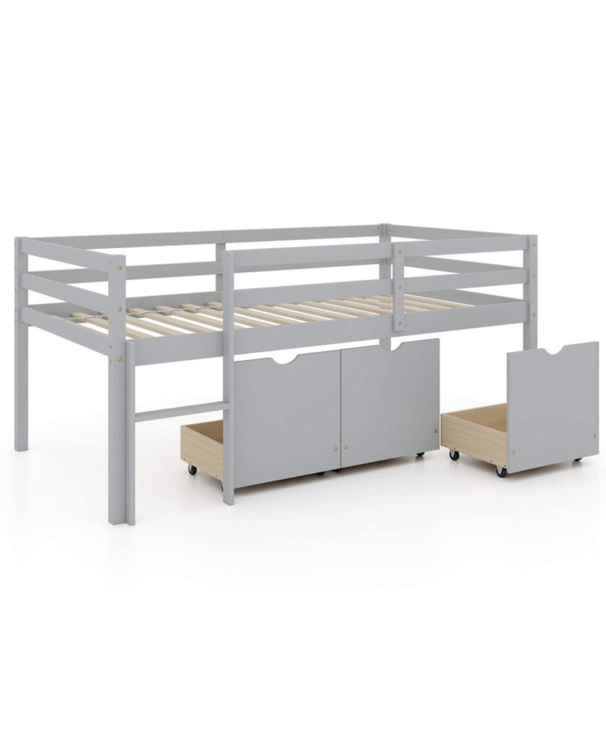 Click here for Gouun Low Loft Bed with 3 Storage Drawers  Integra... prices