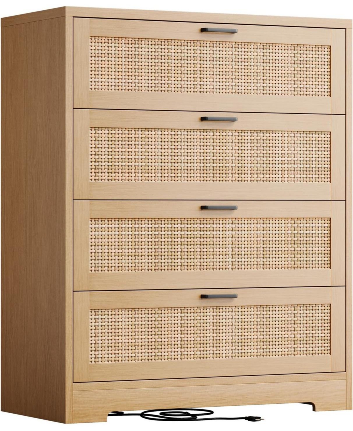 Click here for gaomon Rattan 4-Drawer Dresser  Tall Wooden Chest... prices