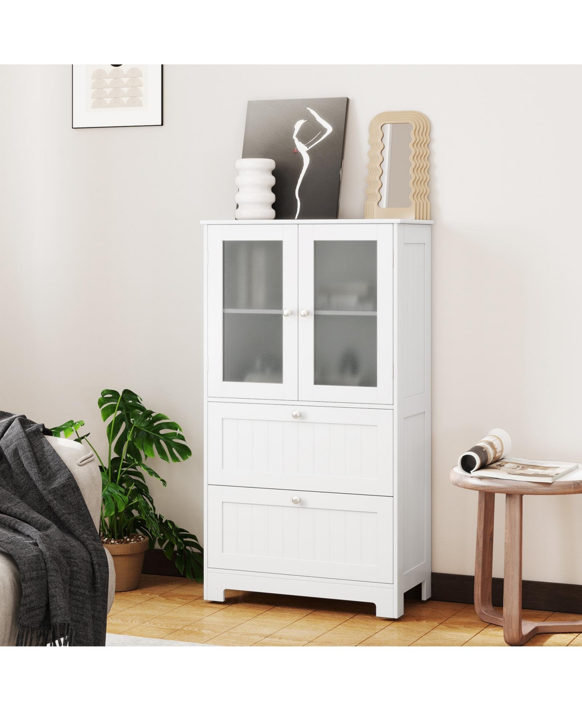 Click here for sumyeg Bathroom Floor Storage Cabinet with Drawers... prices