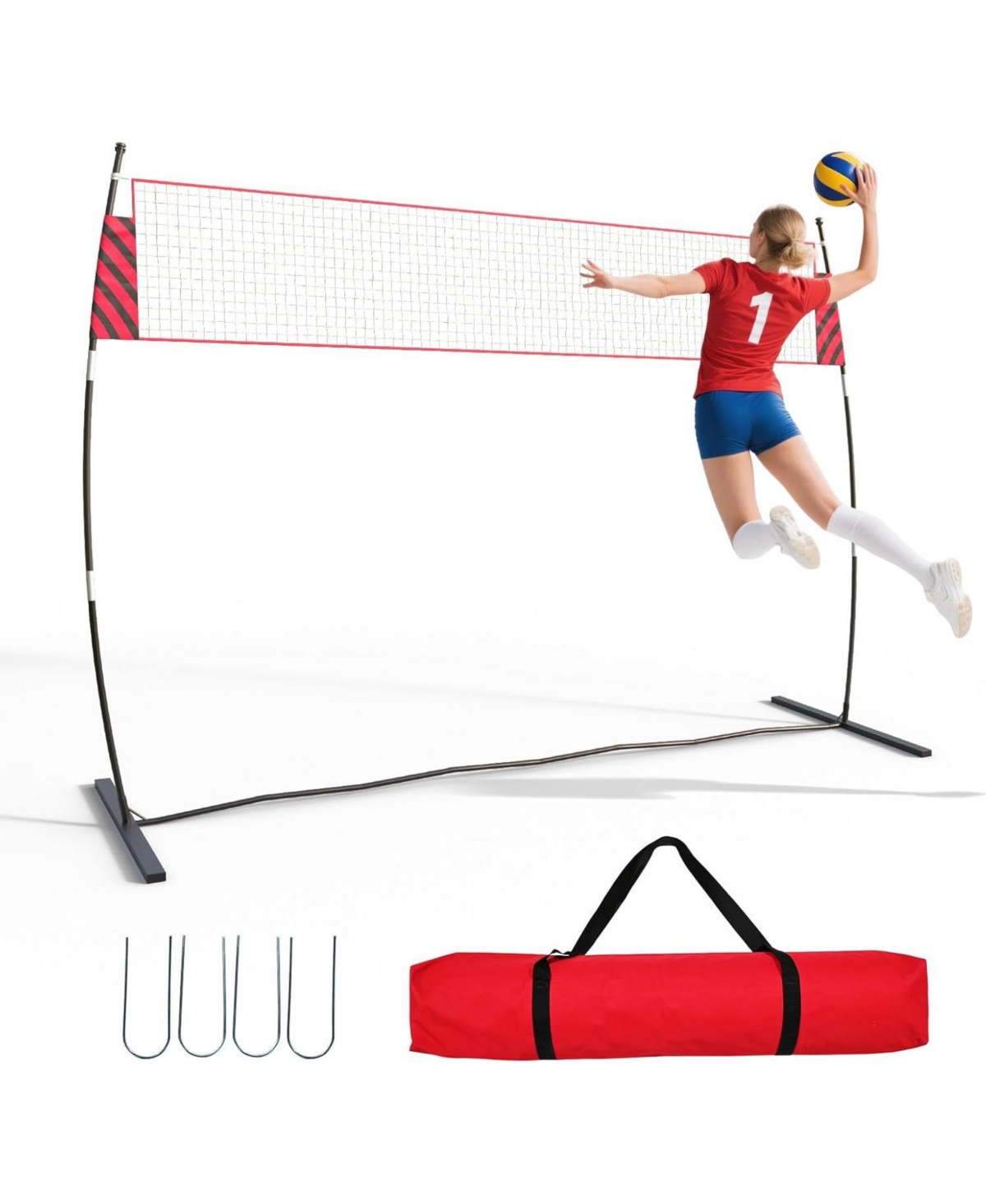 Click here for Xo Adjustable Volleyball Net System Portable Net w... prices