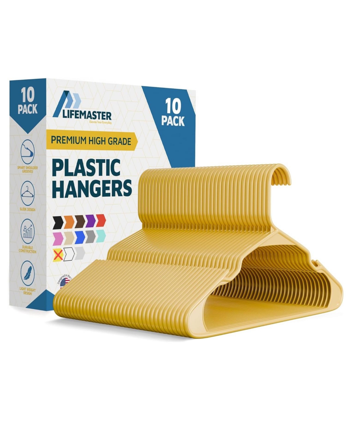 Click here for Lifemaster heavy-duty plastic hangers for clothes... prices