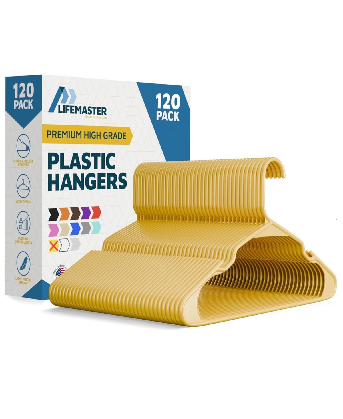 Click here for Lifemaster heavy-duty plastic hangers for clothes... prices
