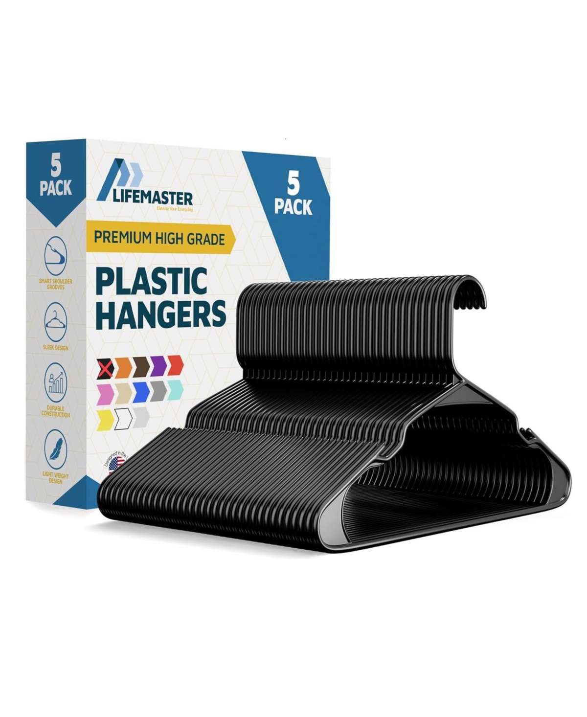Click here for Lifemaster Heavy-duty plastic hangers  hold up to... prices