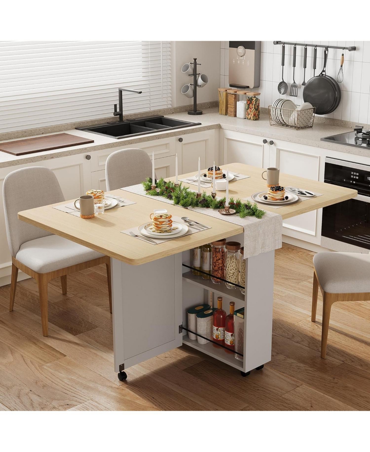 Click here for gaomon Farmhouse Standard Size Wooden Dining Table... prices