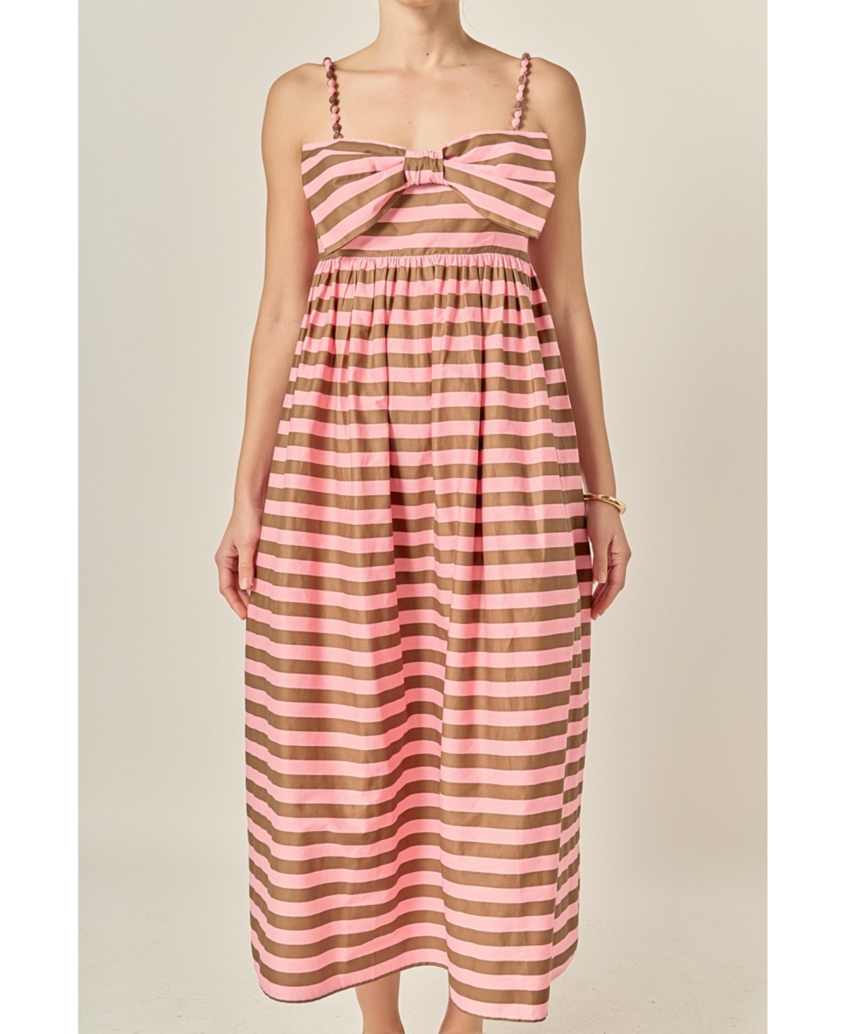 Click here for English Factory Womens Striped Midi Dress - Pink/b... prices