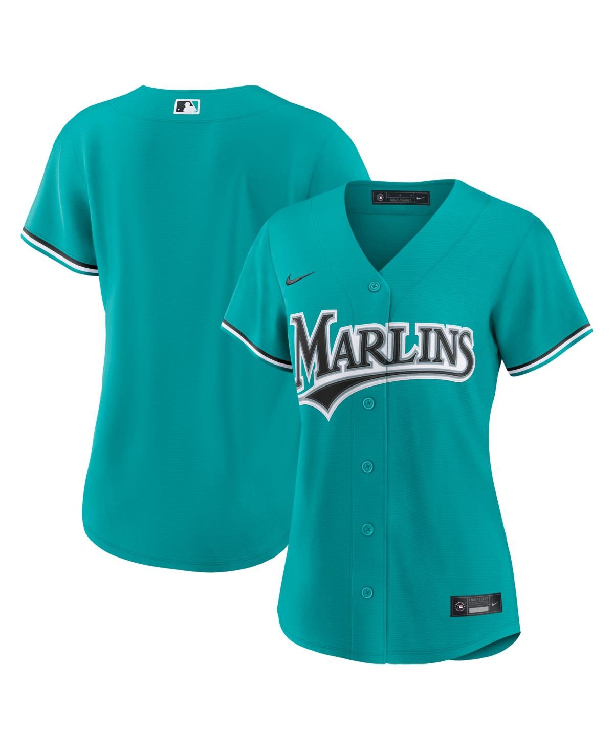 Click here for Nike Womens Teal Miami Marlins Alternate Replica J... prices