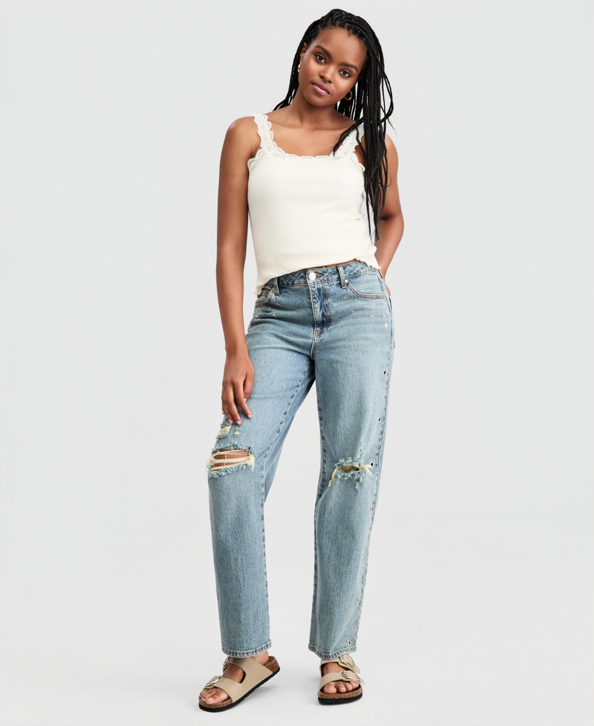Click here for And Now This Womens Ripped Studded Jeans  Macys Ex... prices