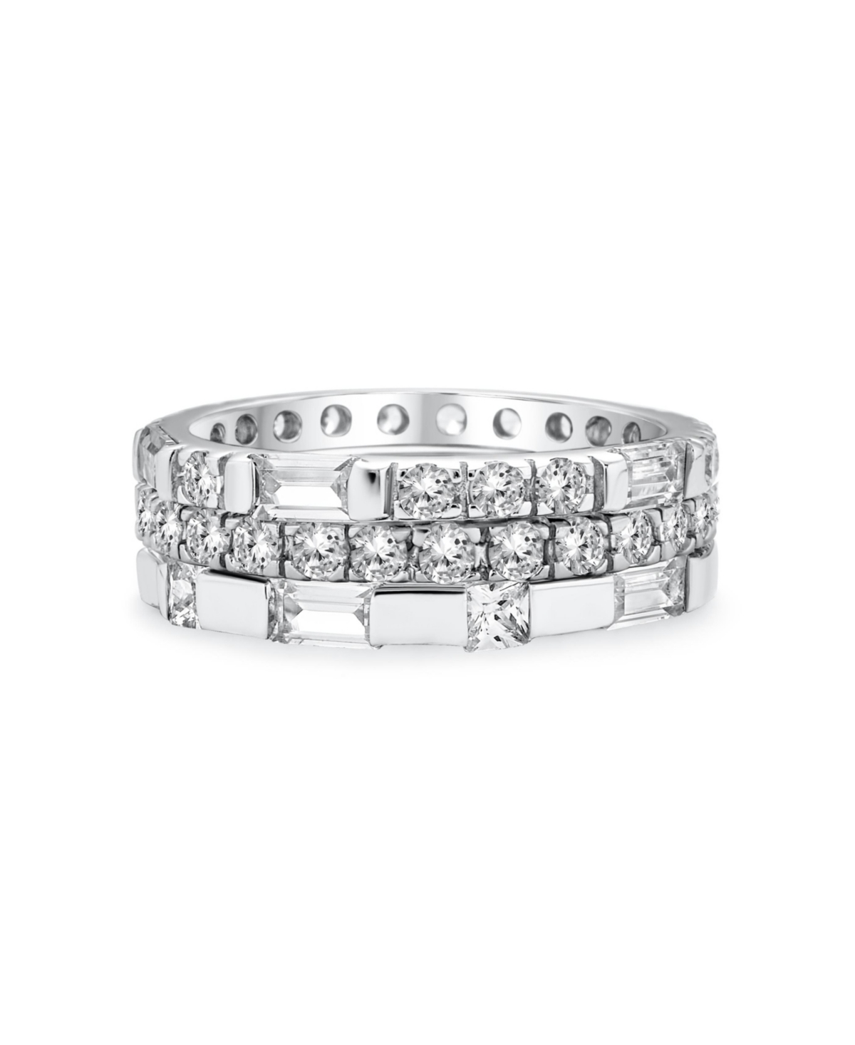 Click here for Bling Jewelry Stacking Cubic Zirconia Baguette Ete... prices