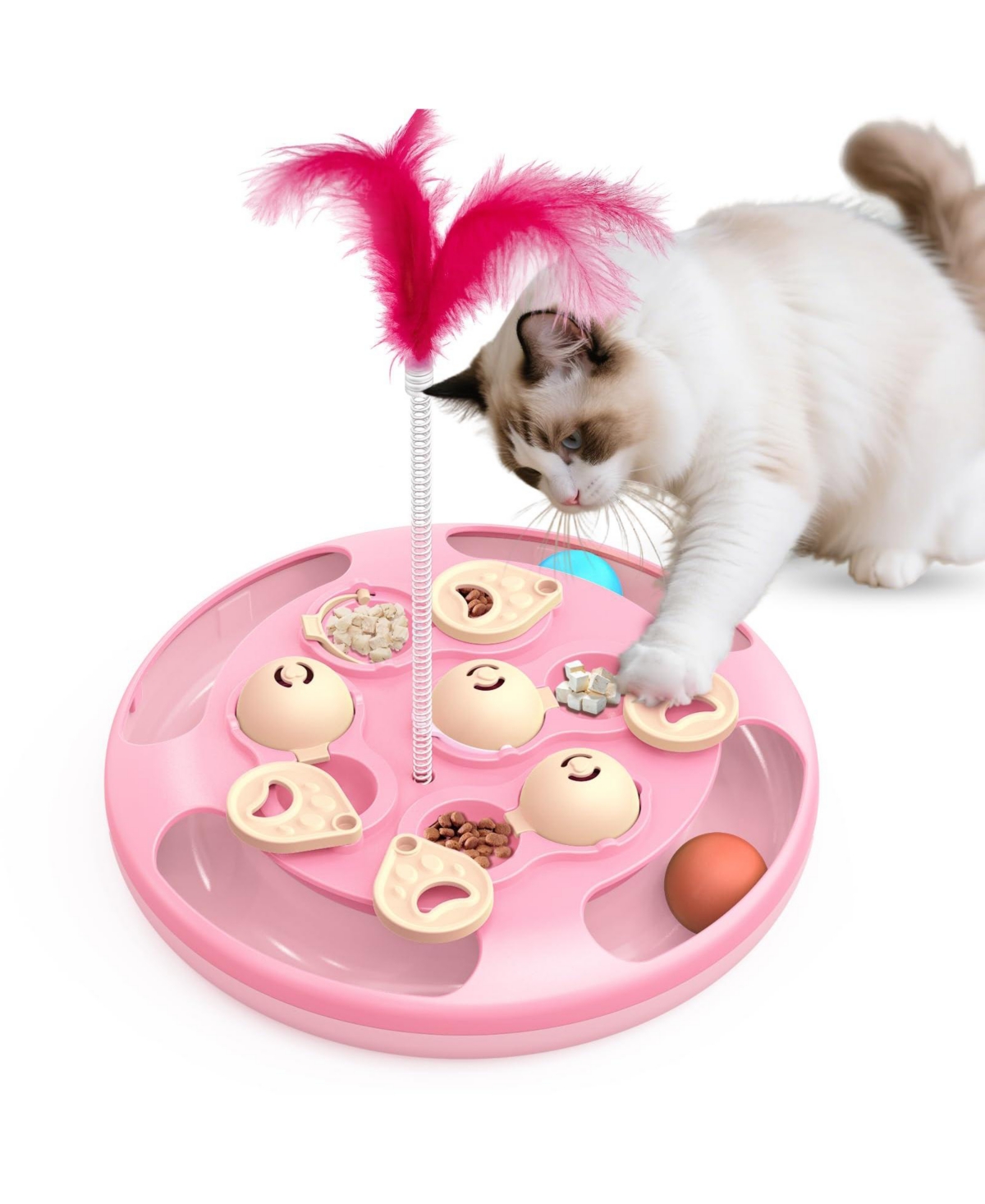Click here for Aronkl Cat Puzzle Toys 3-in-1 Track Balls Teaser F... prices