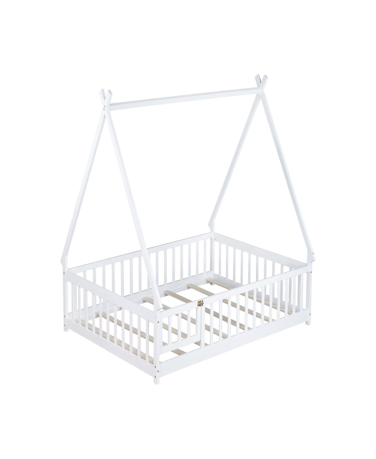 Click here for Clihome Full Size Rubber Wood Tent-shaped Floor Be... prices