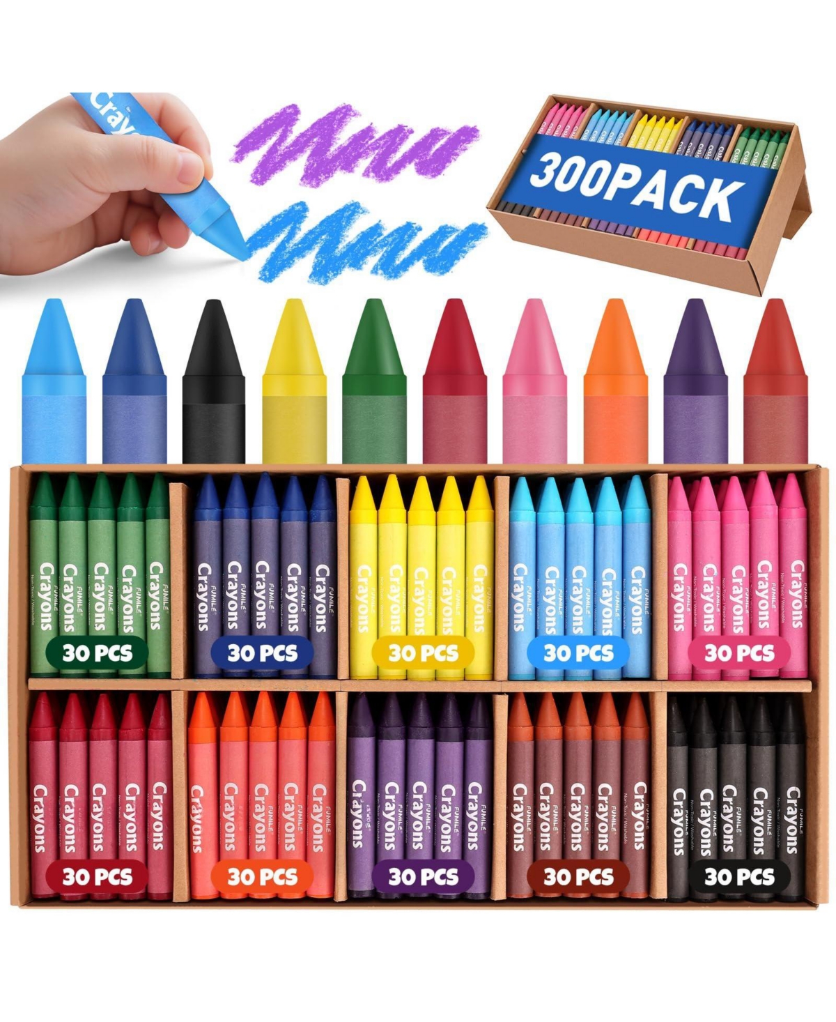 Click here for Gnuadz Bulk Crayons Kids Washable Unbreakable Scho... prices
