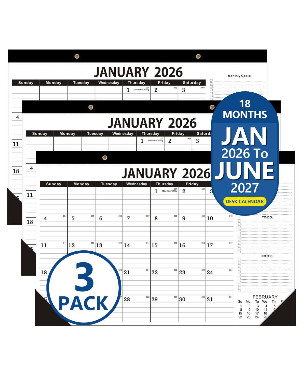 Click here for Gnuadz Desk Calendar 2026-2027 Monthly Planner Off... prices