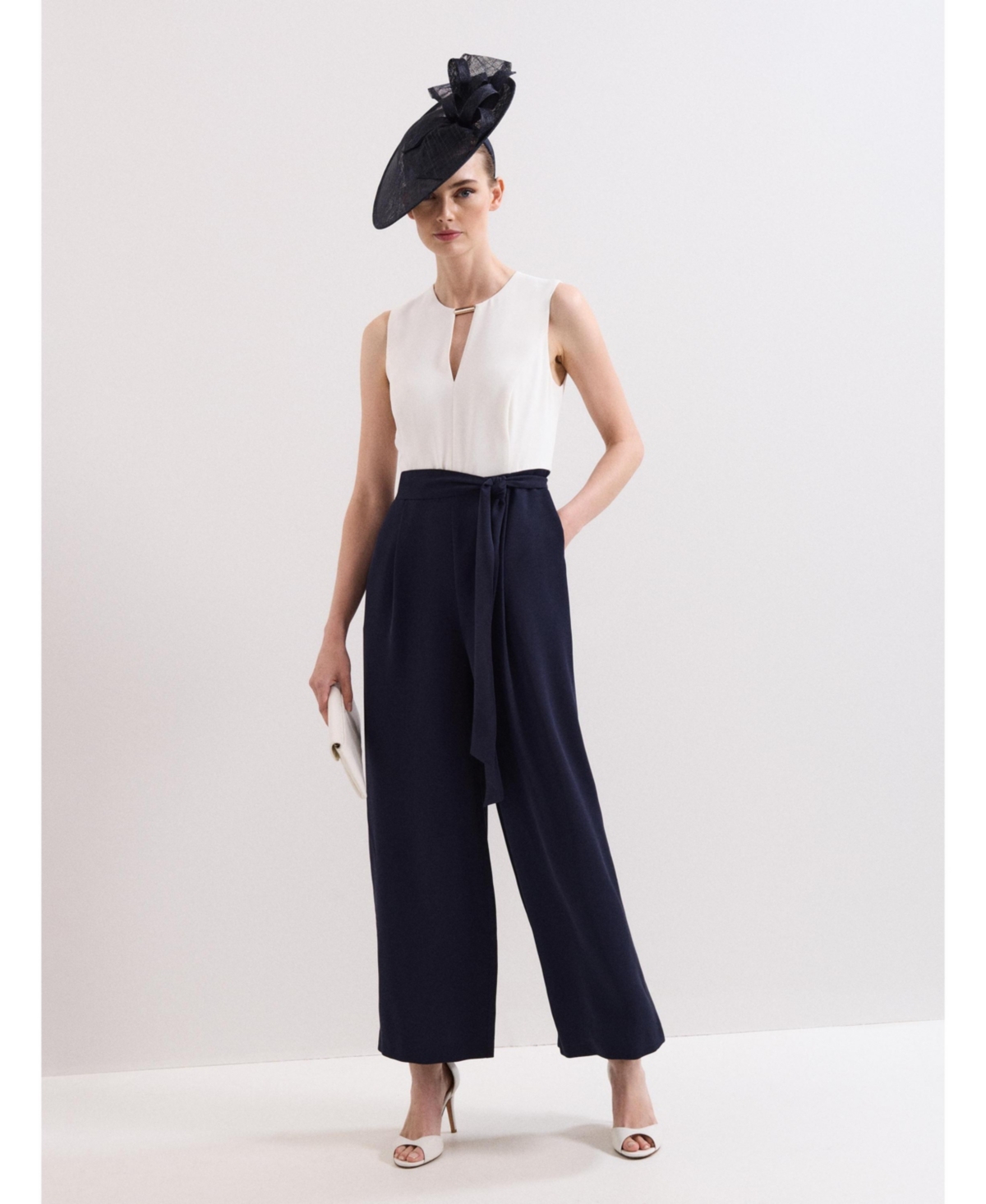 Click here for Phase Eight Womens Brylee Wide Leg Jumpsuit - Natu... prices