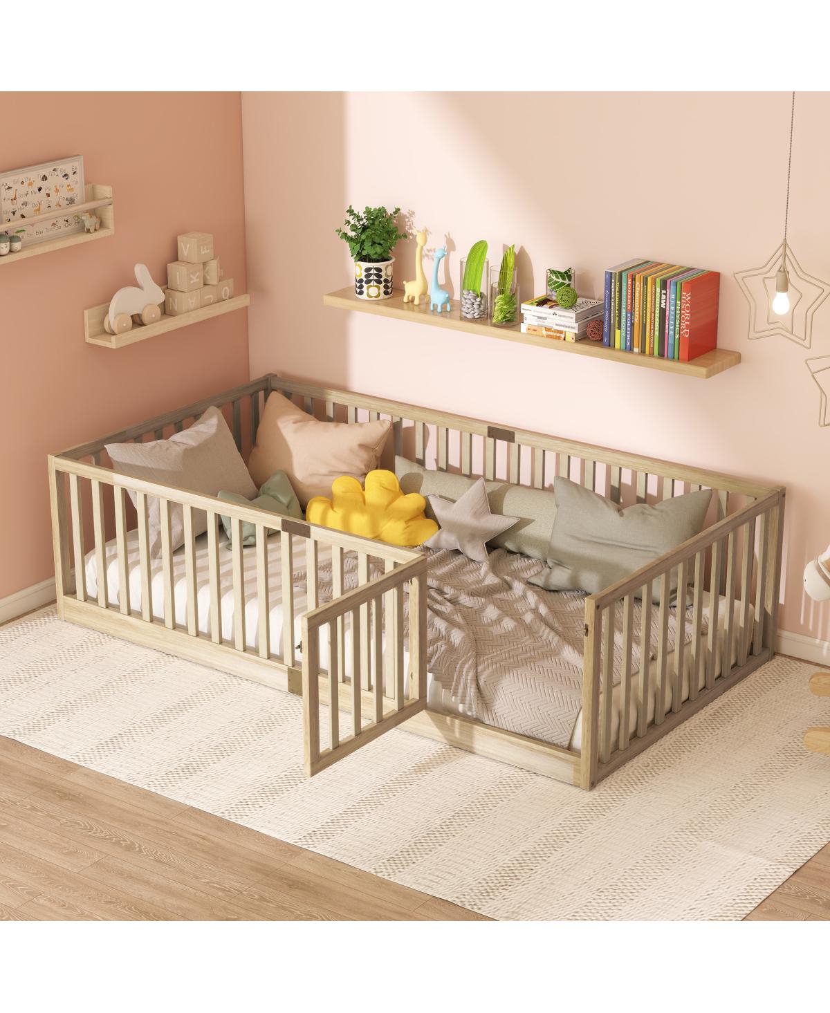 Click here for Streamdale Furniture Floor Bed with High Fence and... prices