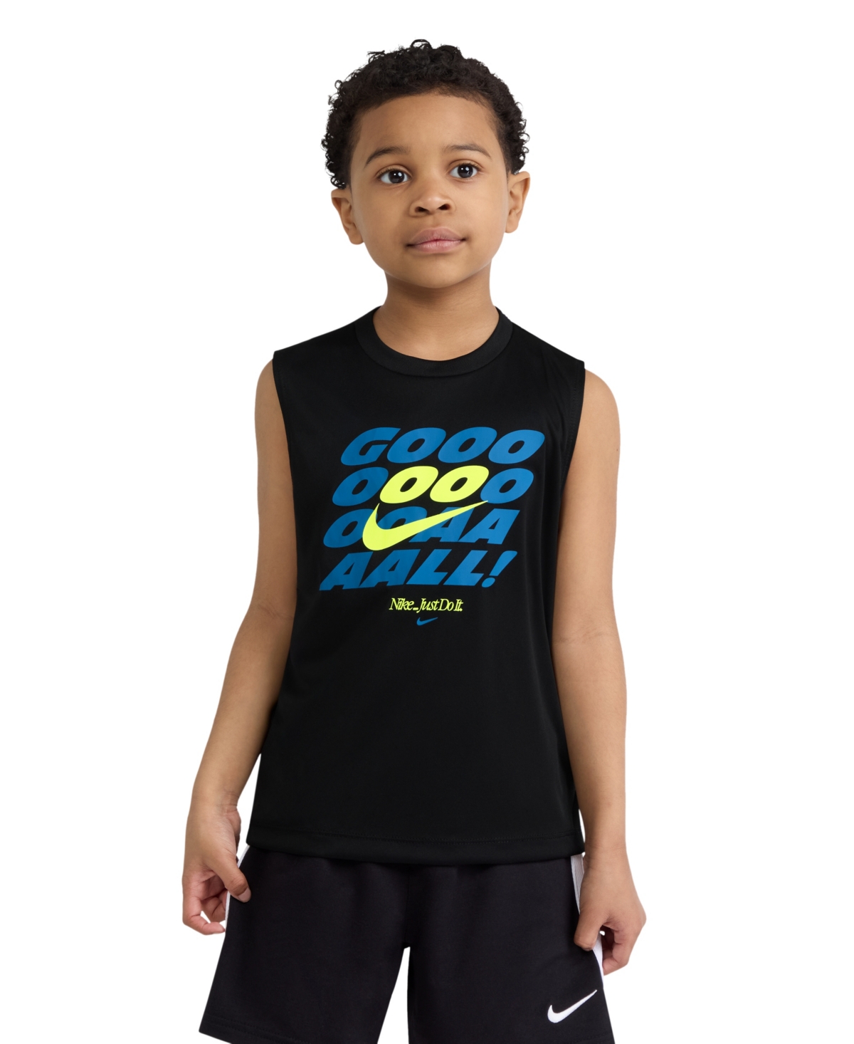 Click here for Nike Boys 4-7 Sleeveless Tank Top - Black prices