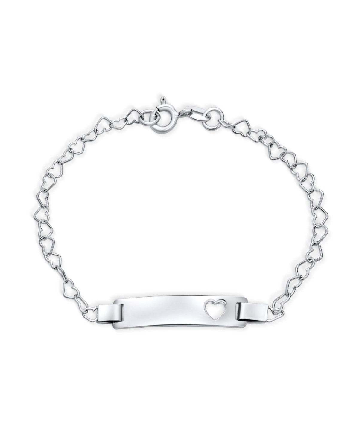 Click here for Bling Jewelry Delicate Petite Heart Blank Name Ide... prices