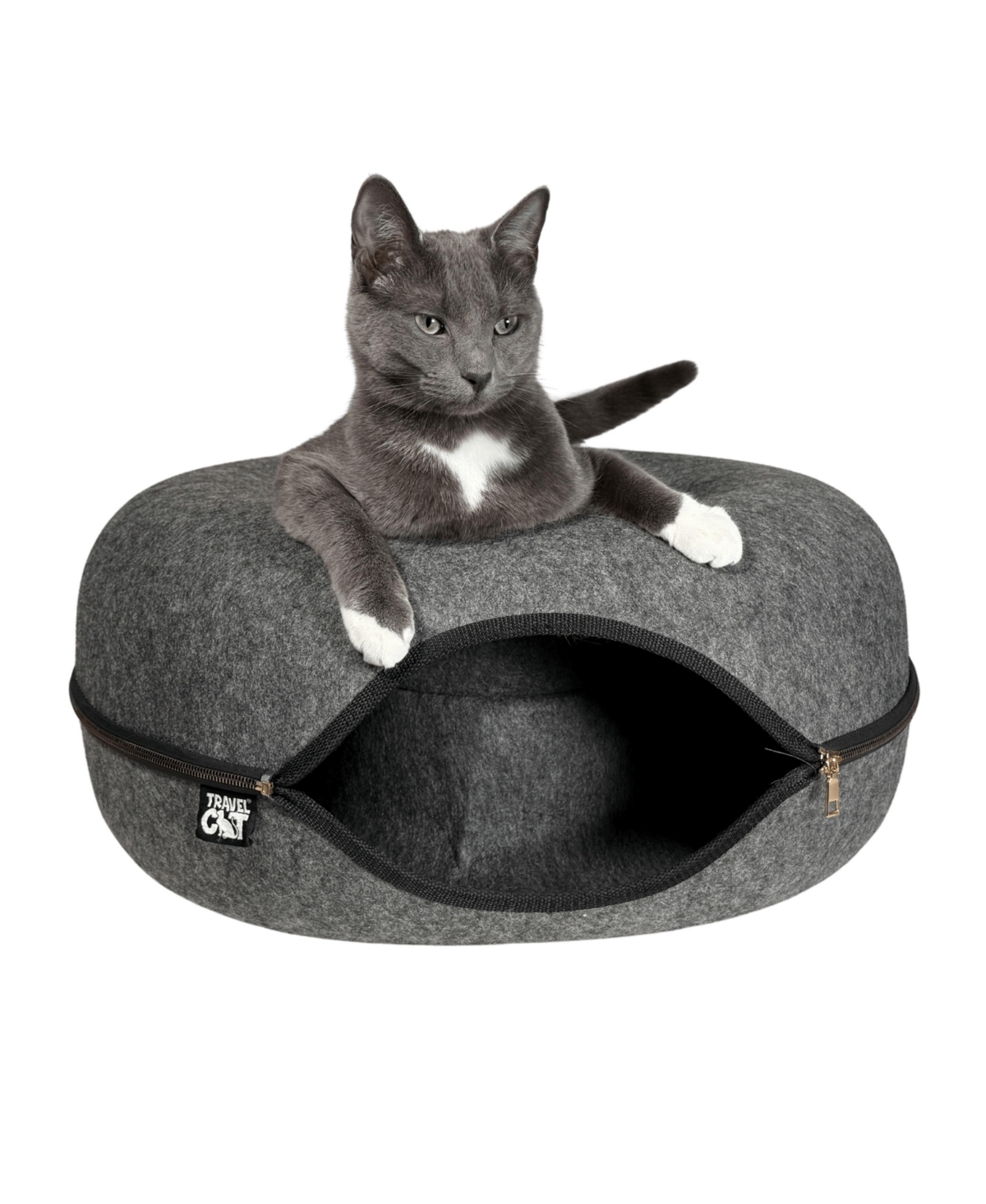 Click here for Travel Cat Donut! 2-in-1 Cat Hideaway Cave Bed - H... prices