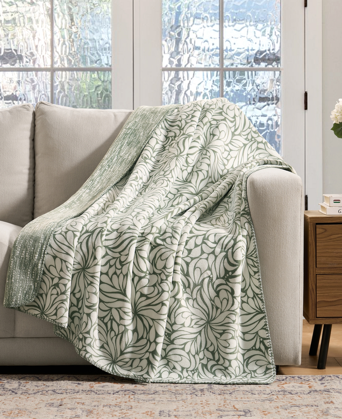 Click here for Tahari Home Amari Reversible Printed Plush Throw... prices