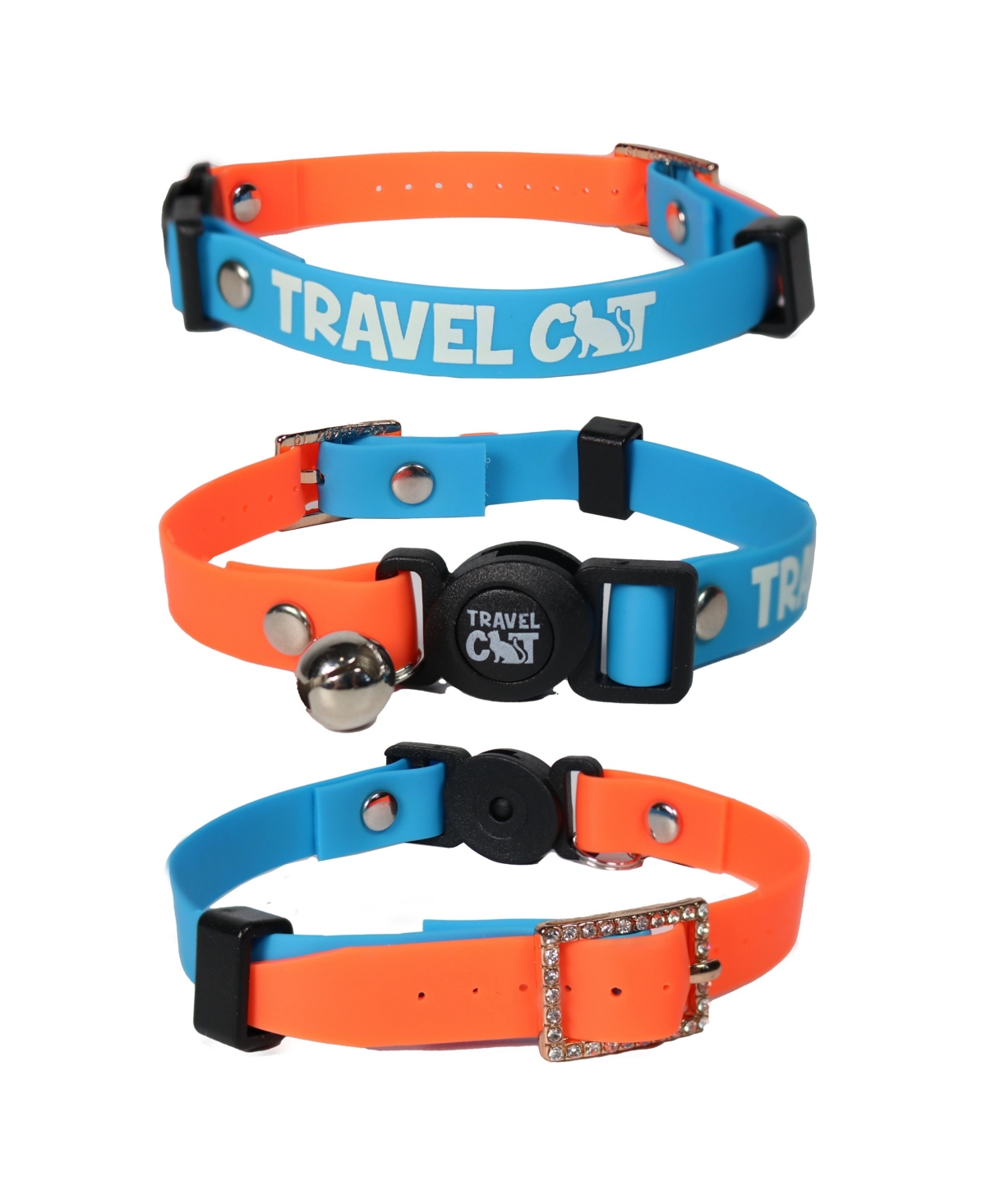 Click here for Travel Cat Breakaway Cat Collar - Blue/orange prices