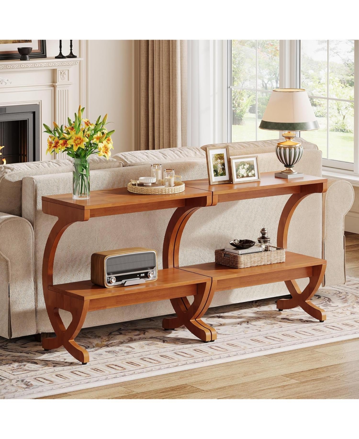 Click here for Tribesigns Wood End Table Set of 2  2-Tier Side Ta... prices