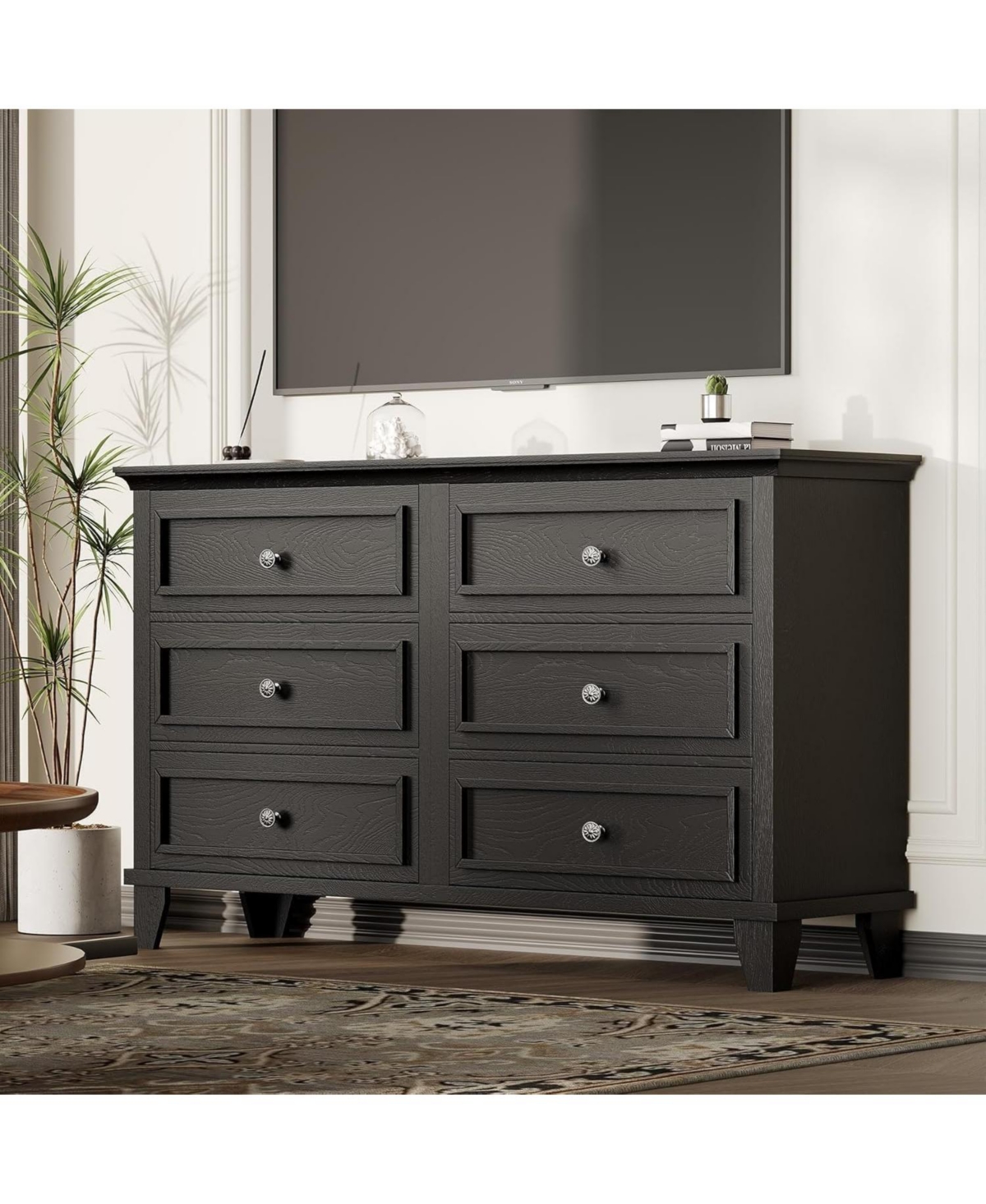 Click here for homfan Farmhouse Dresser for Bedroom with 6 Drawer... prices