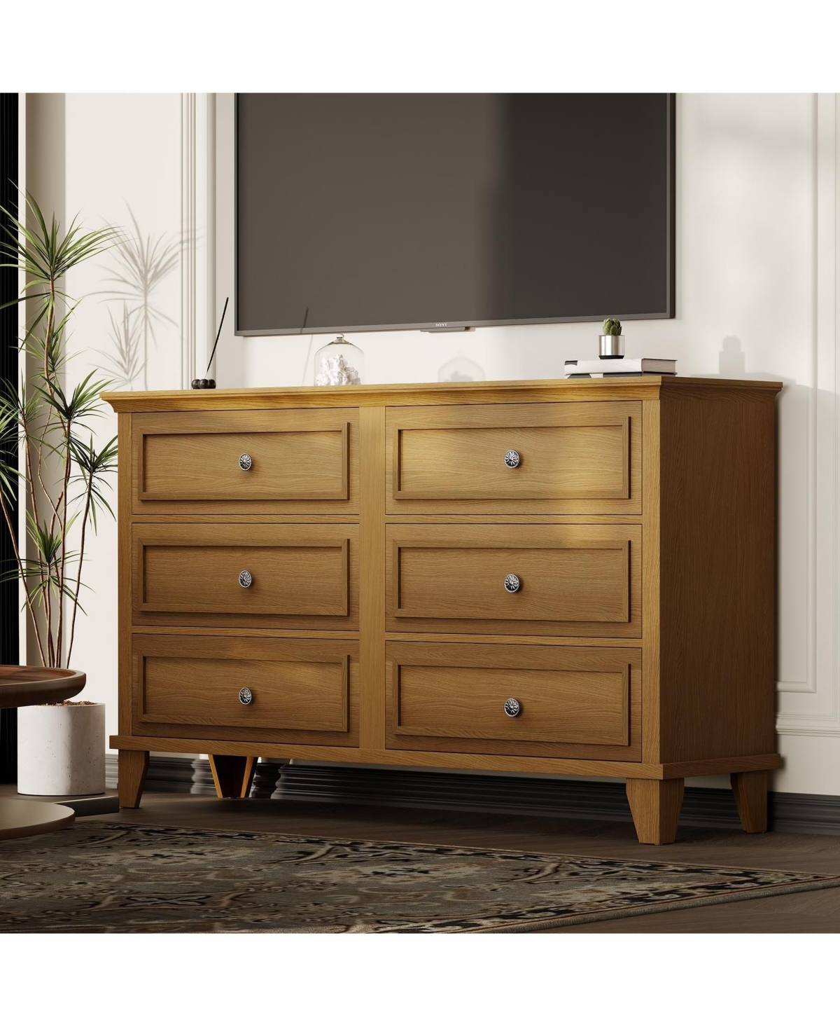 Click here for homfan Farmhouse Dresser for Bedroom with 6 Drawer... prices