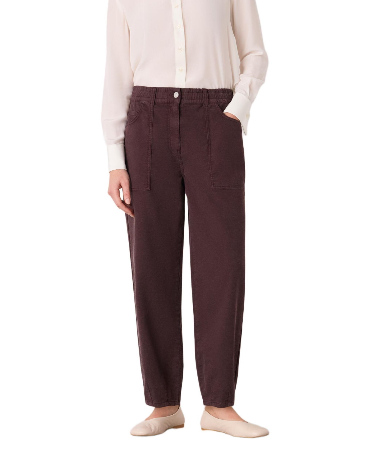 Click here for Whistles Womens Tessa Casual Trouser - Brown prices